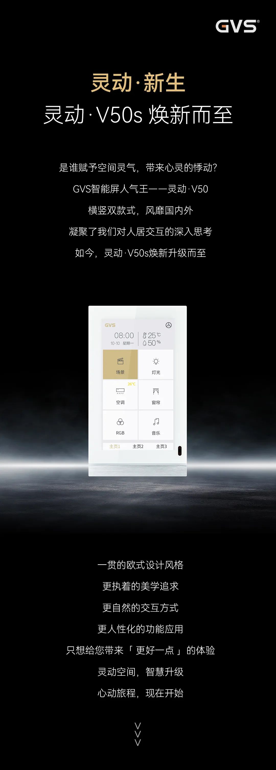 灵动·新生！GVS明星产品KNX智能触摸屏V50s，焕新亮相！-千家智慧城市网